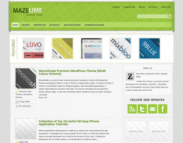 Top 20 Free WordPress Magazine Themes | MemoryPointer.com